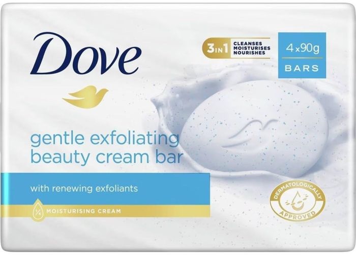 DOVE DOVE ZEEP - EXFOLIATING 4 X 100 GR. 4 X 100 GRAM